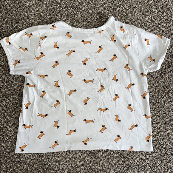 messy bun just chillin’ | Tops | Wiener Dog Cropped Short Sleeve T ...